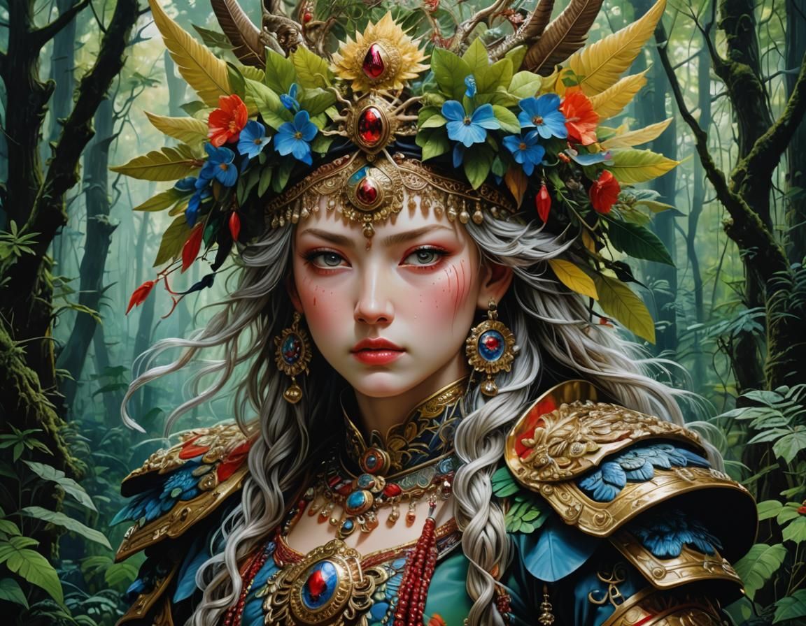 Forest warrior queen - AI Generated Artwork - NightCafe Creator