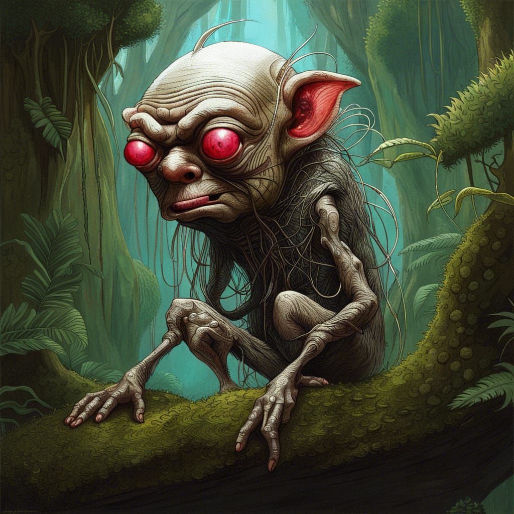 Amazing Mr Bean and Lil Wayne hybrid creature in its natural habitat ...