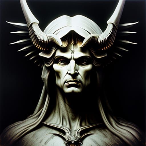 Ethereal Demon in H.R. Giger's Style - AI Art