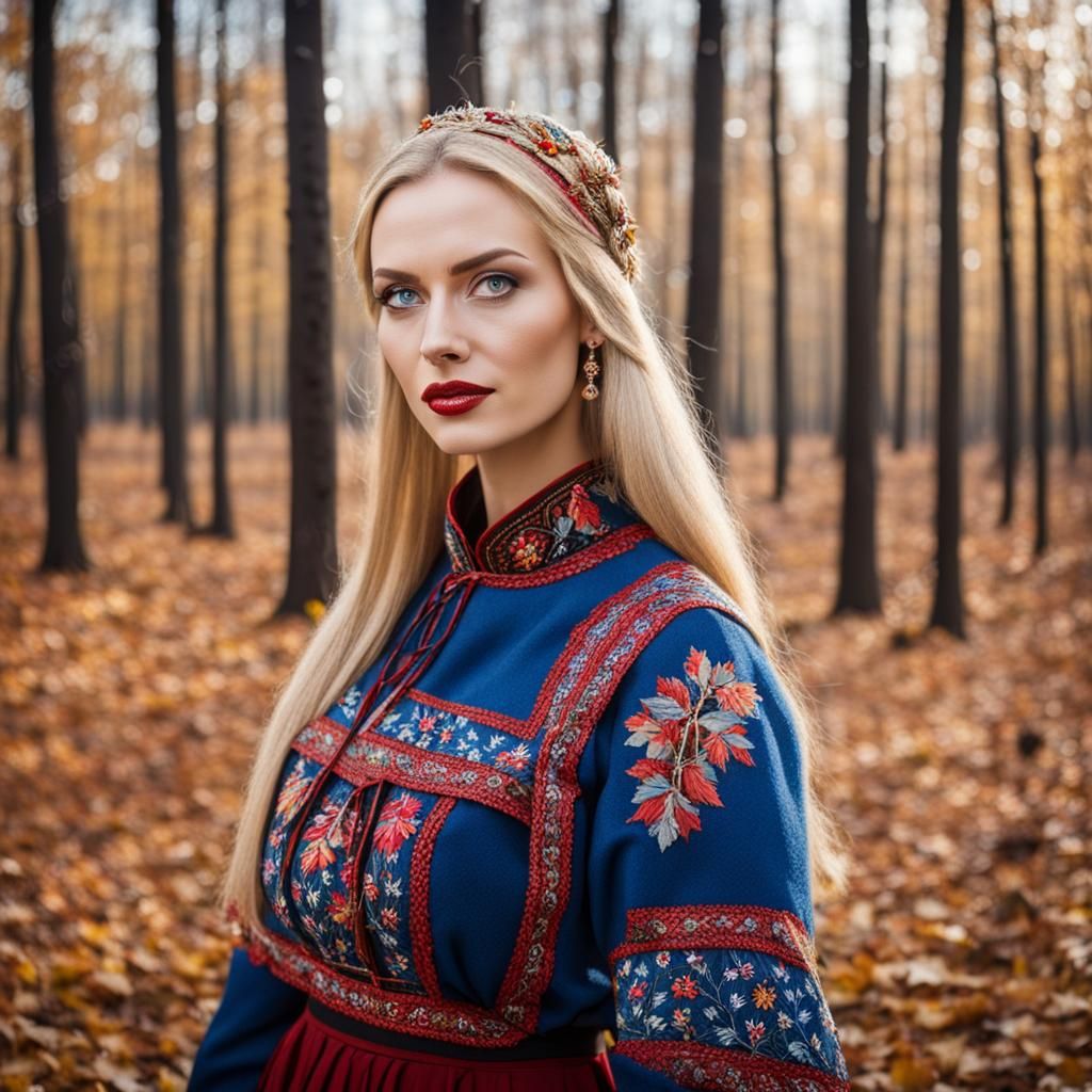 Traditional slavic dress - AI Generated Artwork - NightCafe Creator