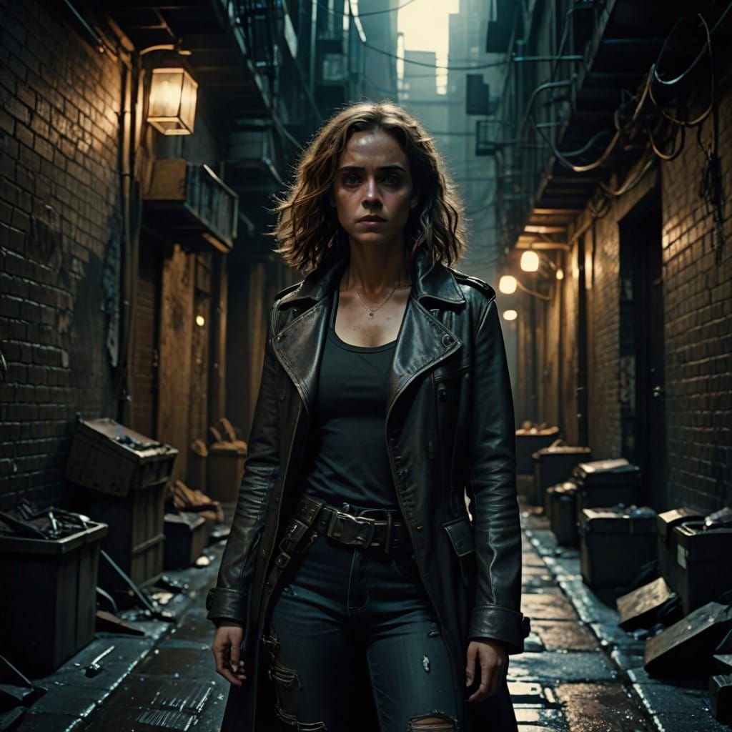 Cyborg Hermione Granger - Cyborg Heroine in Gritty Dystopian...