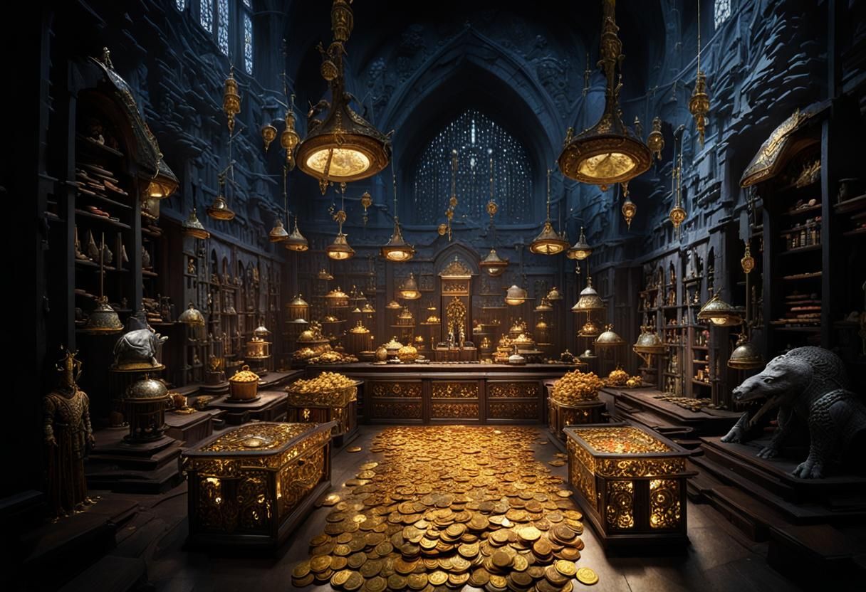 The interior of the Lestrange vault - AI Generated Artwork - NightCafe ...