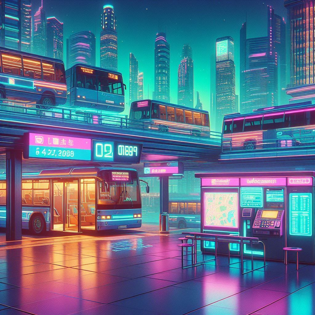 Bus Station - AI Generated Artwork - NightCafe Creator
