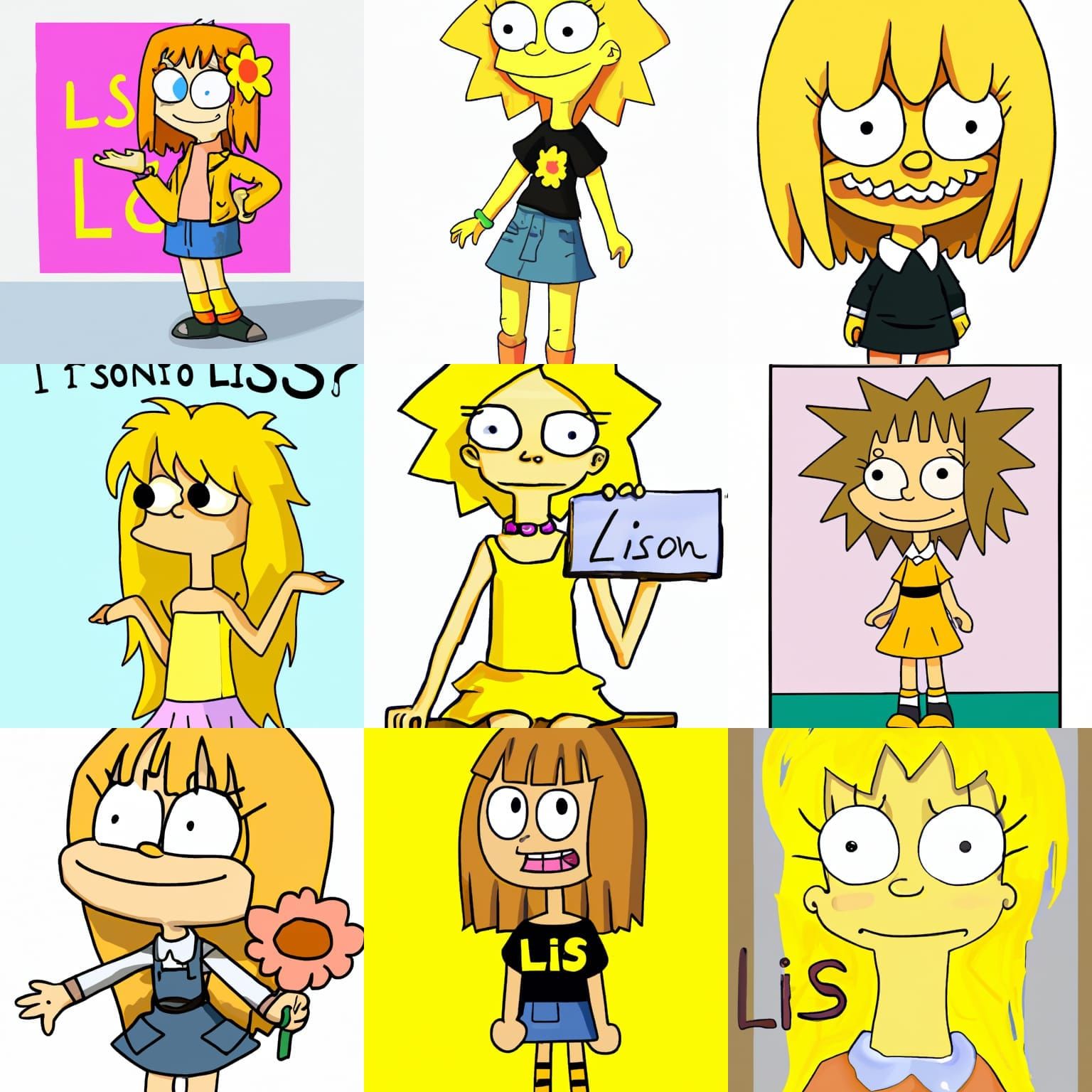 Lisa Simpson OC - AI Generated Artwork - NightCafe Creator