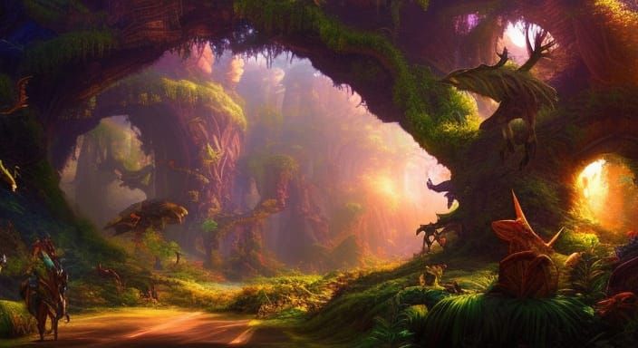 an epic portrait of a portal opening from a futuristic alien world to a ...