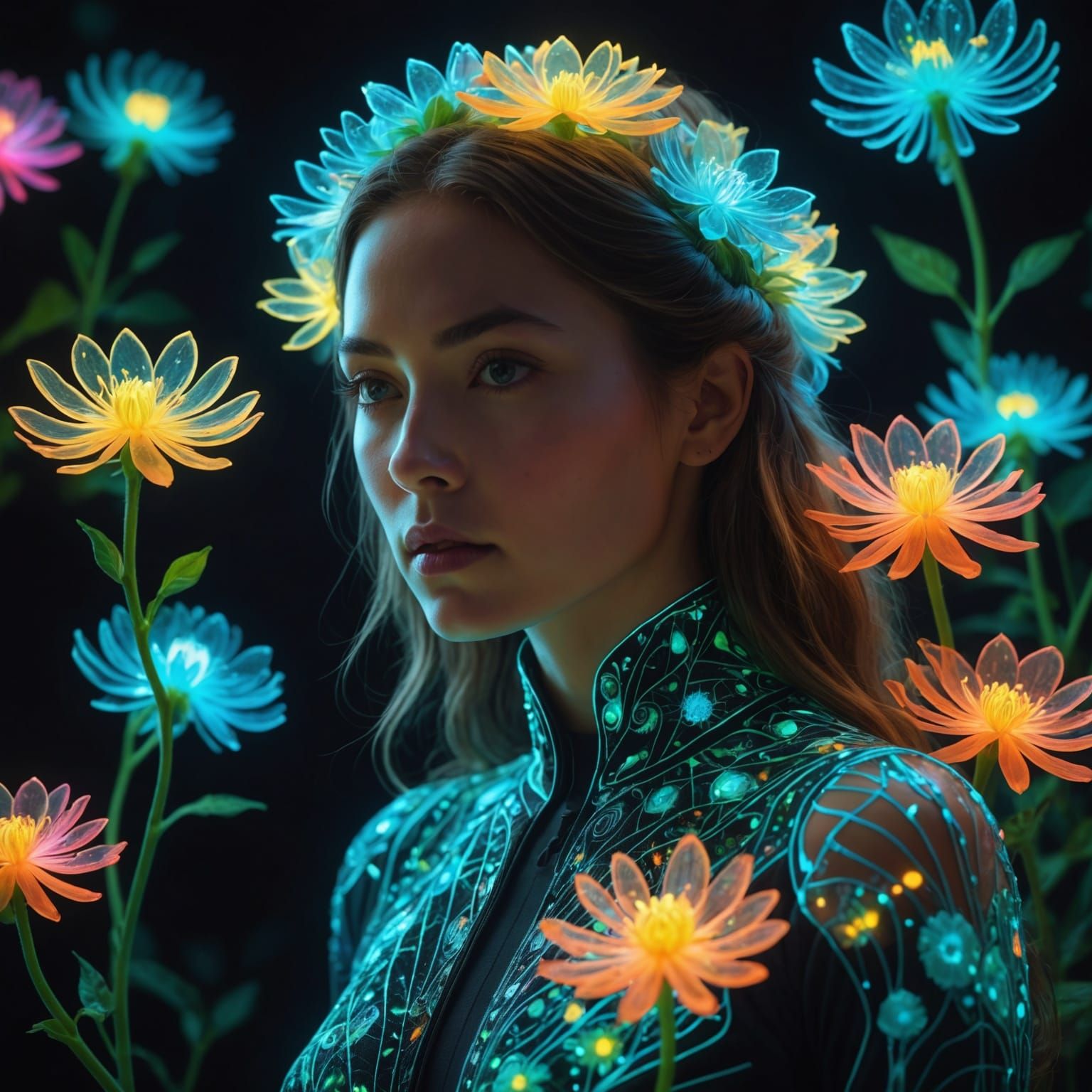 Lady Luminous - AI Generated Artwork - NightCafe Creator