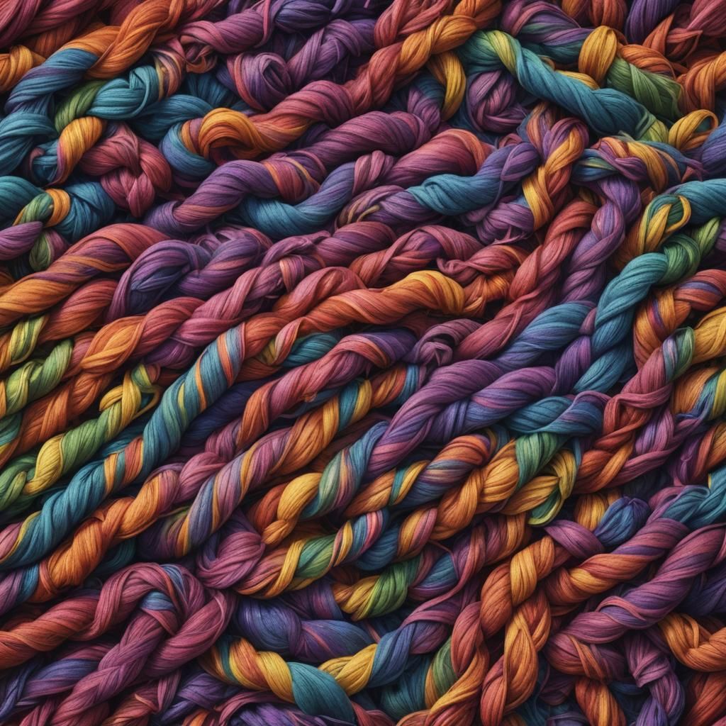 Rainbow Yarn - AI Generated Artwork - NightCafe Creator