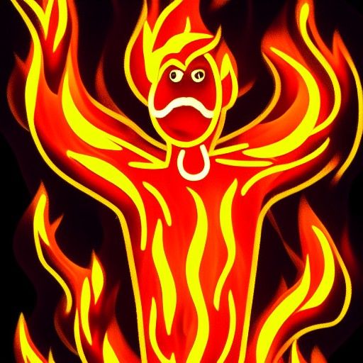 Flaming Man (Stable) - AI Generated Artwork - NightCafe Creator