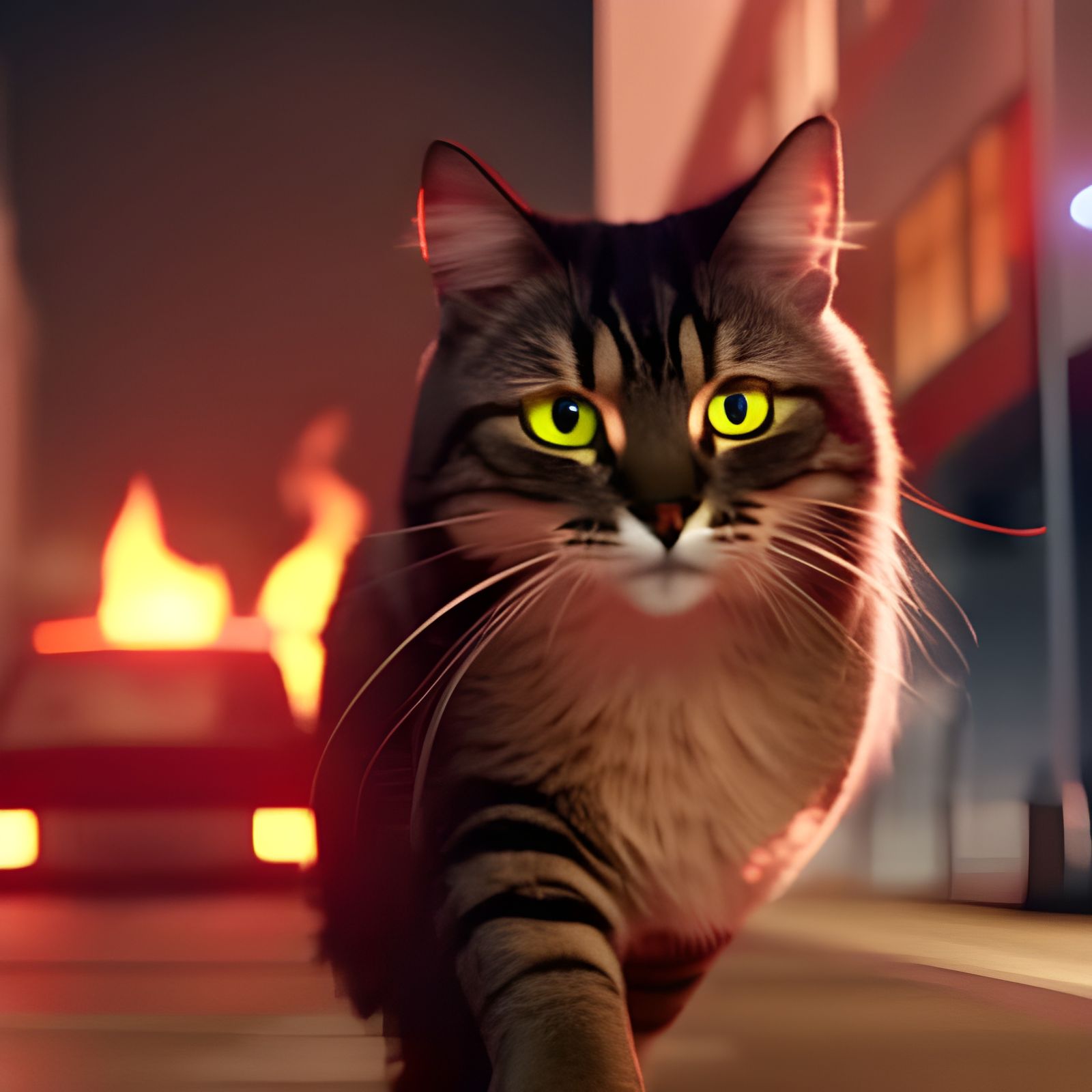 My cat, causing a riot then leaving - AI Generated Artwork - NightCafe ...