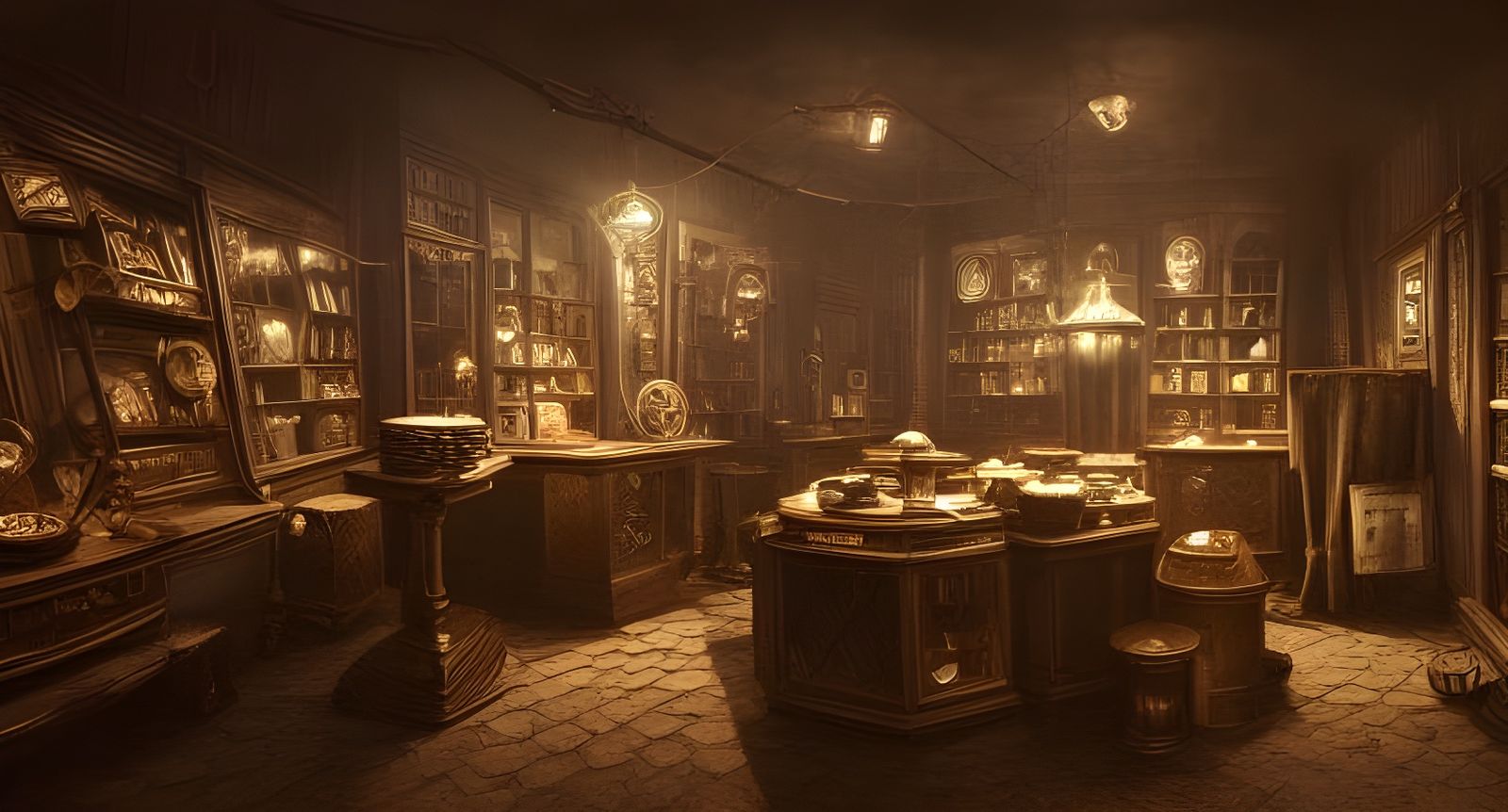 Post-Apocalyptic Magic Shop - AI Generated Artwork - NightCafe Creator