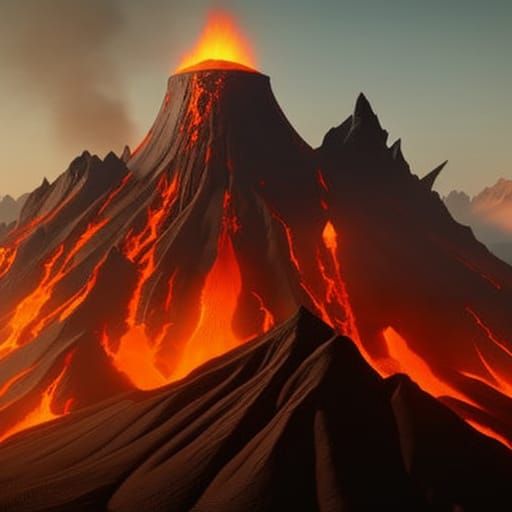 Volcano Eruption - AI Generated Artwork - NightCafe Creator