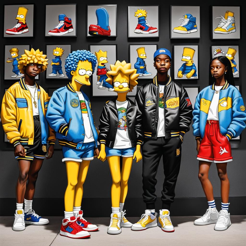 Homer simpson bart simpson lisa simpson marge simpson all wearing ...