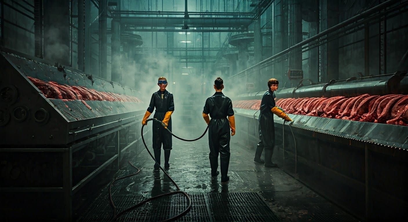 Metropolis meat factory - Gritty Industrial Metropolis Worke...