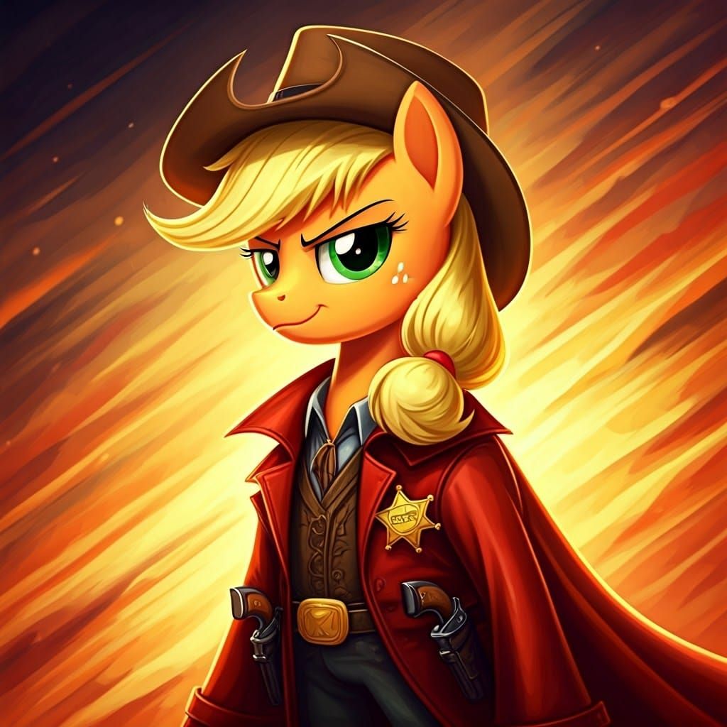 Vash the Stampede Pony in Red Duster Coat, Golden ... - AI Art