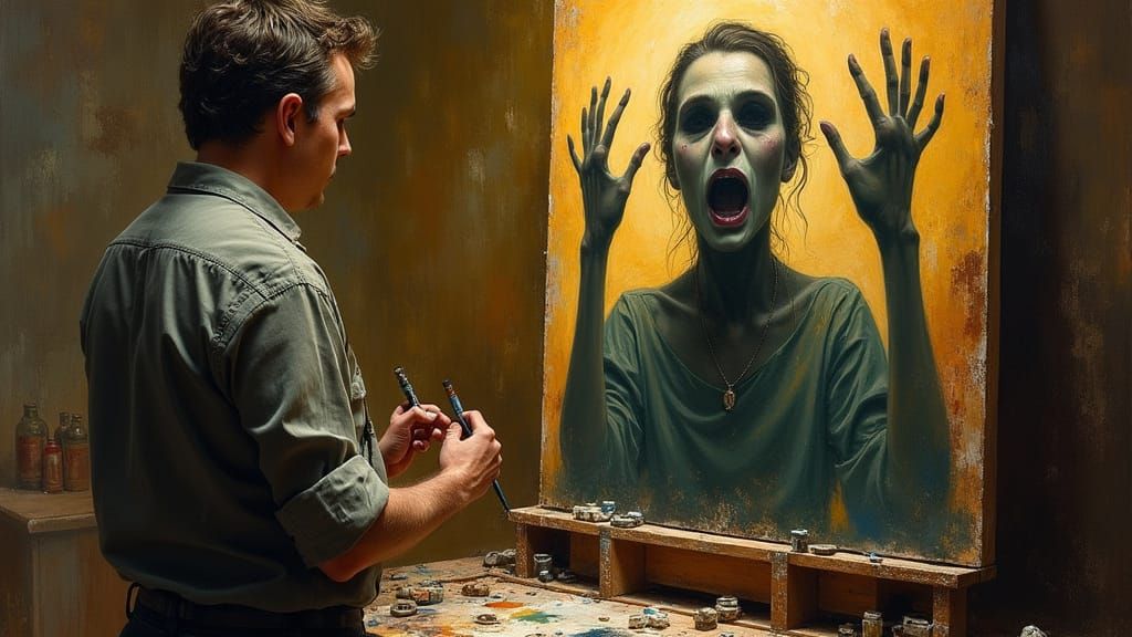 The Turbulent Artist's Studio - AI Art