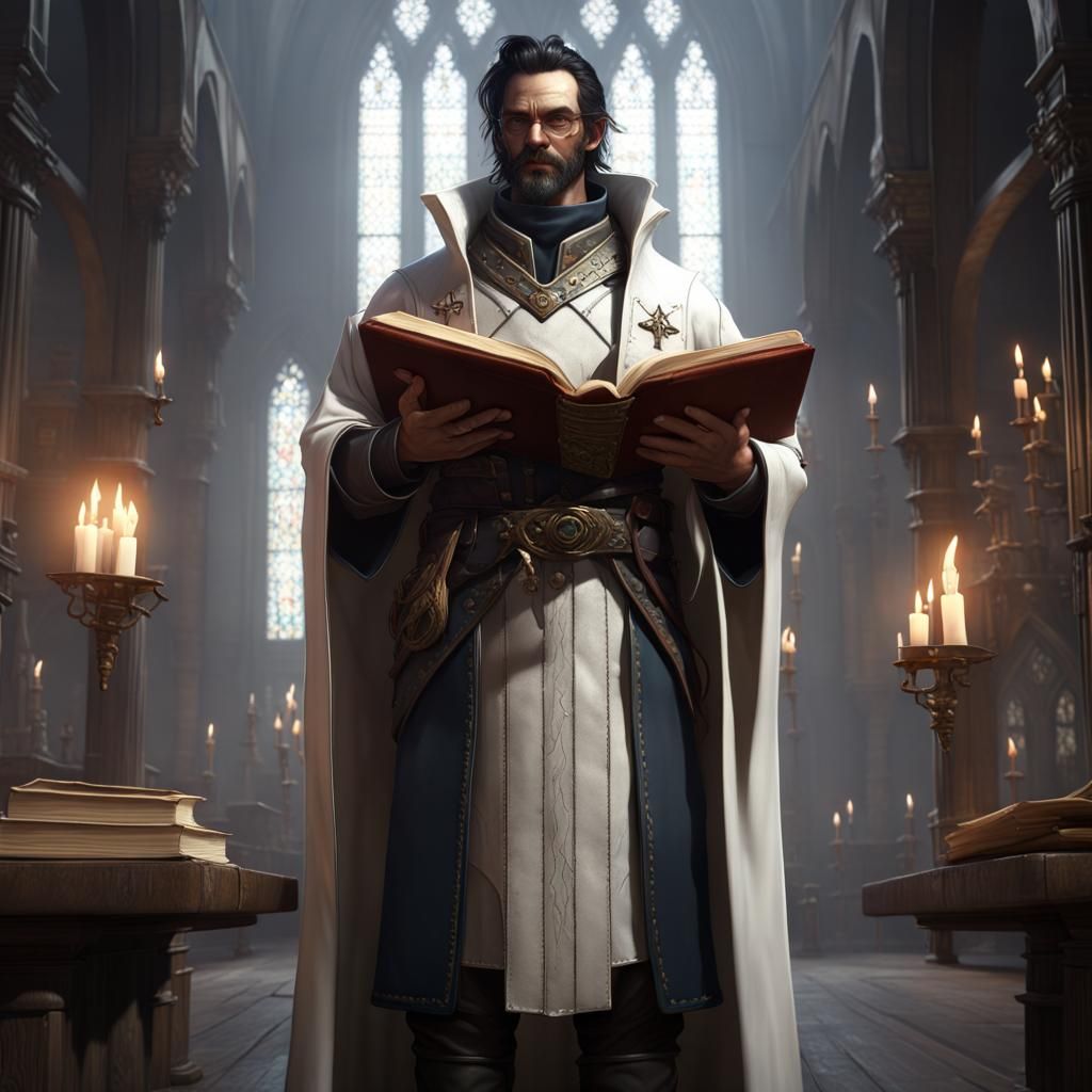 male cleric, grotesque, wretch, cloistered scholar, bookish appearance ...