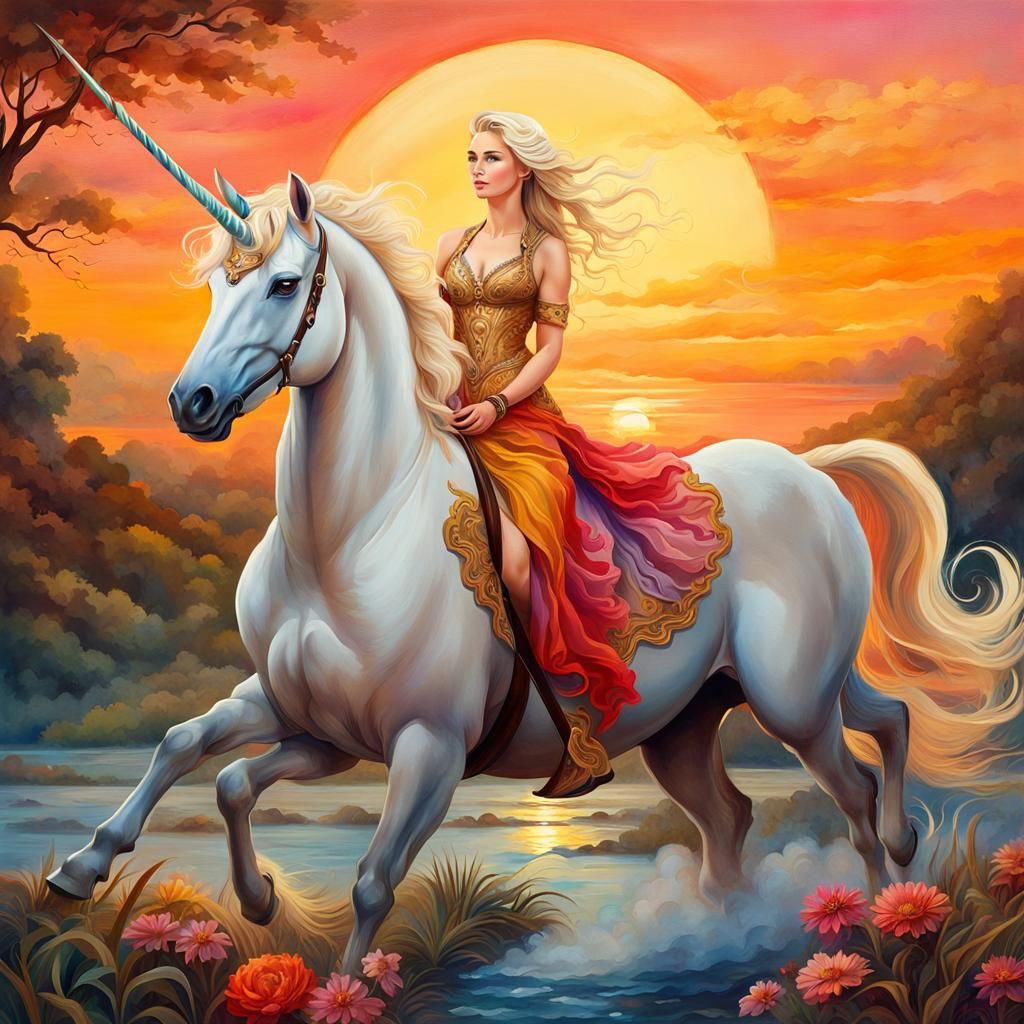 Unicorn Rider - AI Generated Artwork - NightCafe Creator