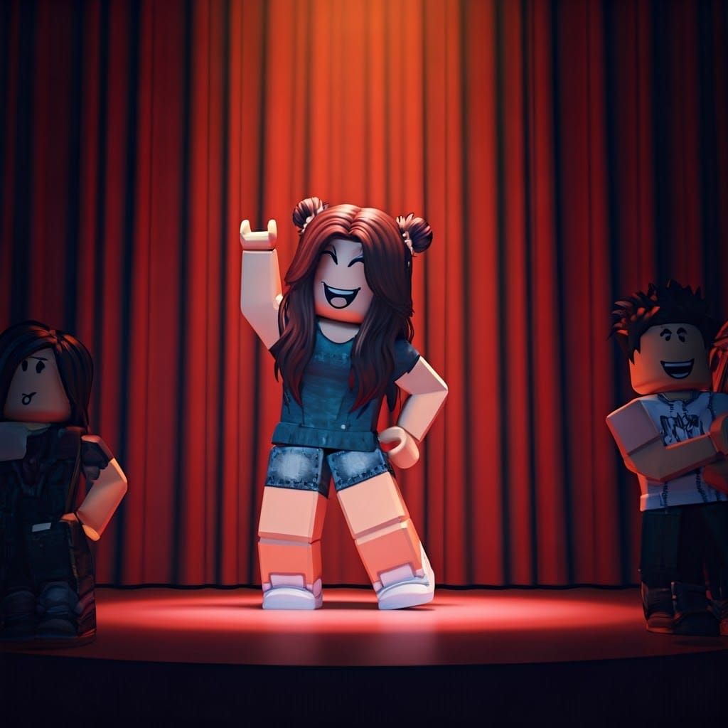 Independent Roblox Girl Ignites Joy Despite Haters... - AI Art