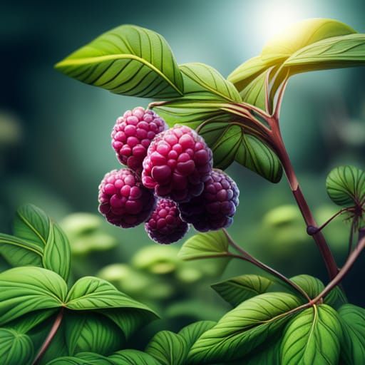 Purple black raspberries - AI Generated Artwork - NightCafe Creator