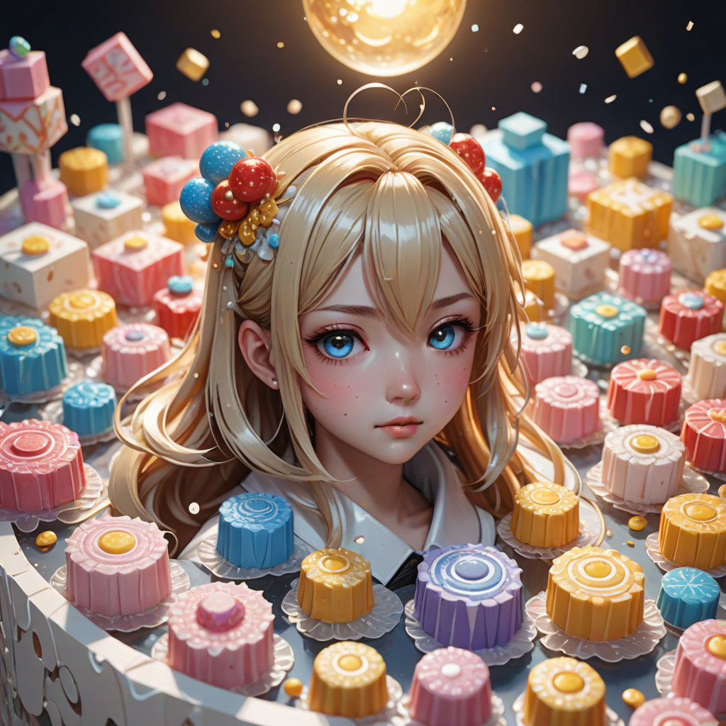 Anime-Inspired Sweet Treats on Edible Rice Paper i... - AI Art