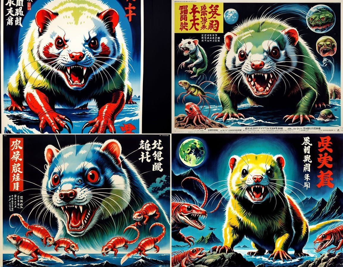 Disturbing 1970s Horror Poster: Mutant Crustacean ... - AI Art