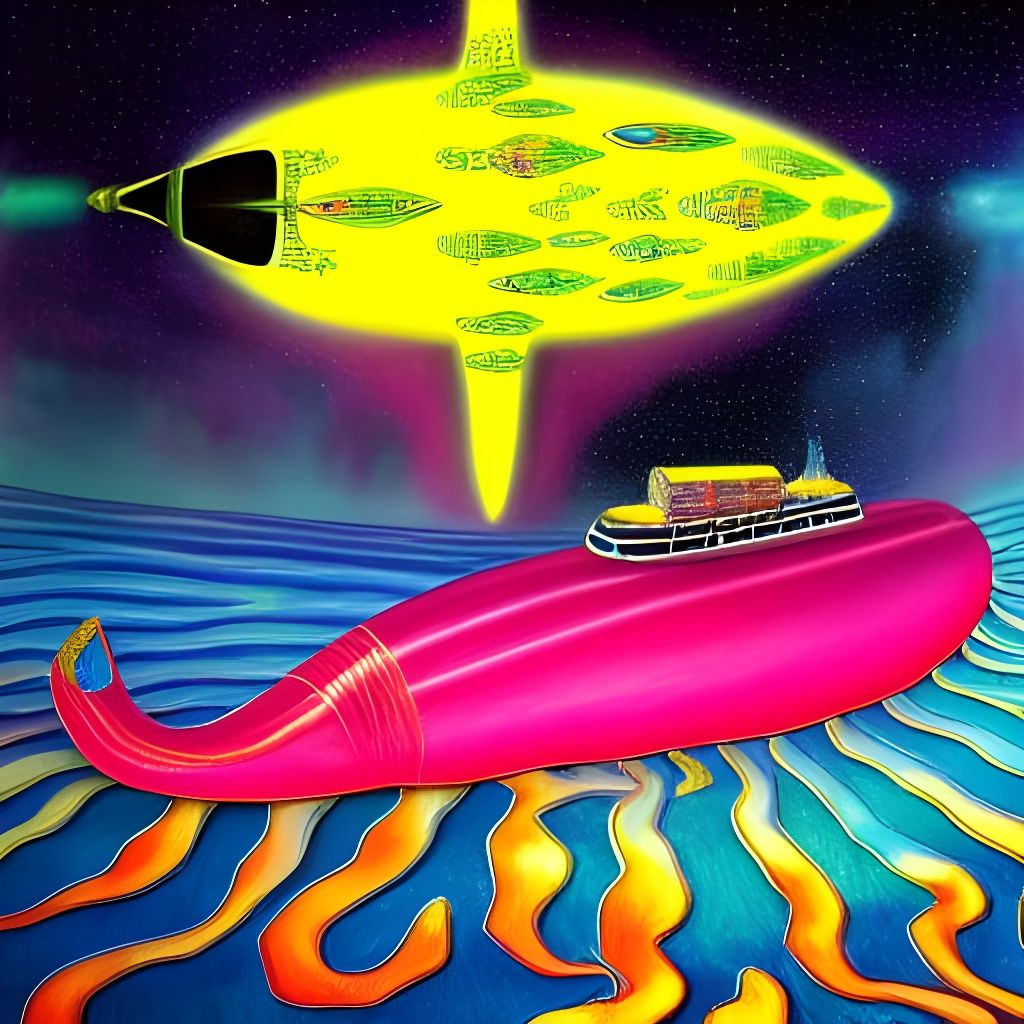 "Pink Submarine and a yellow Whale! I cannot decide wich is wich! - AI ...