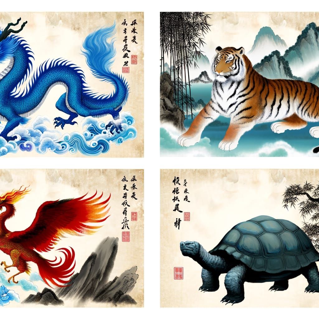 The Four Chinese Animals - Majestic Creatures of Chinese Fol...