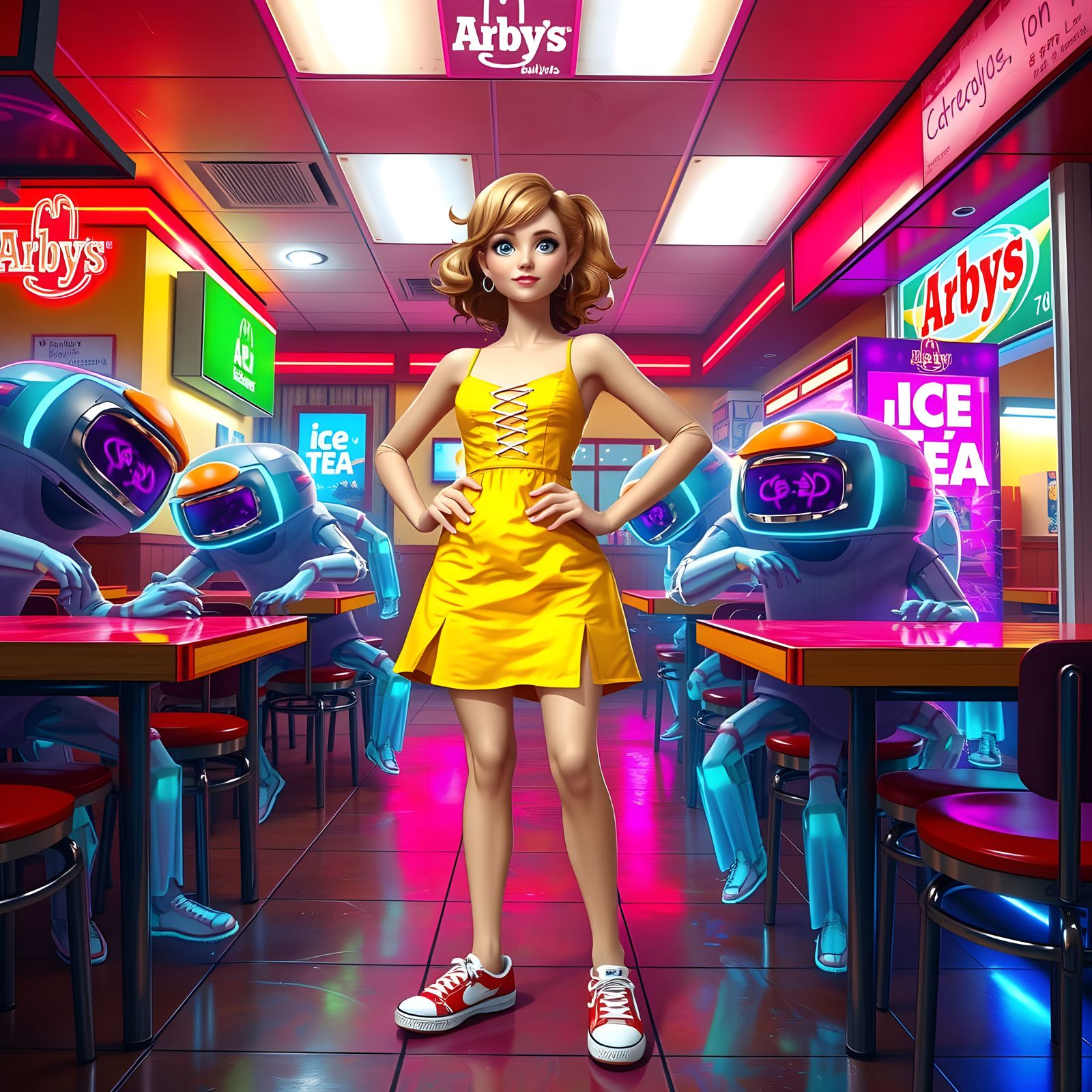 AI Bullies Unleashed in Arby's Mayhem - AI Art