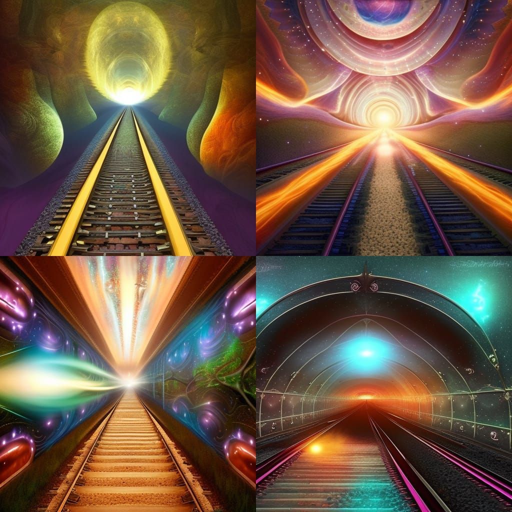 TRAIN ENTERING THE 12TH DIMENSION - AI Generated Artwork - NightCafe ...