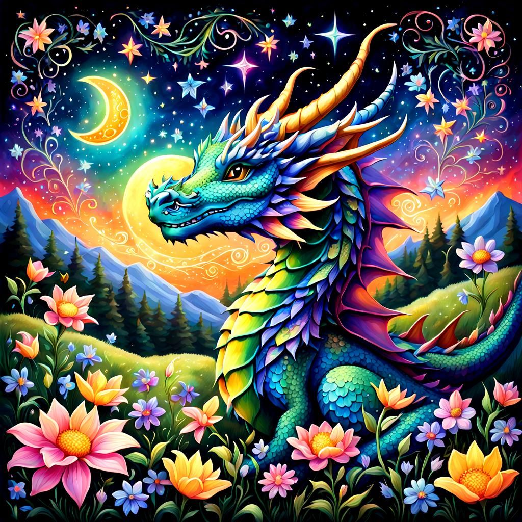 Dragon painting - AI Generated Artwork - NightCafe Creator