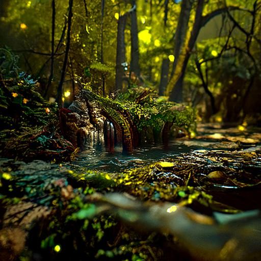 Stream in the deep forest beautifully lit Ferdinand Knab (8) [8K 3D 8k ...