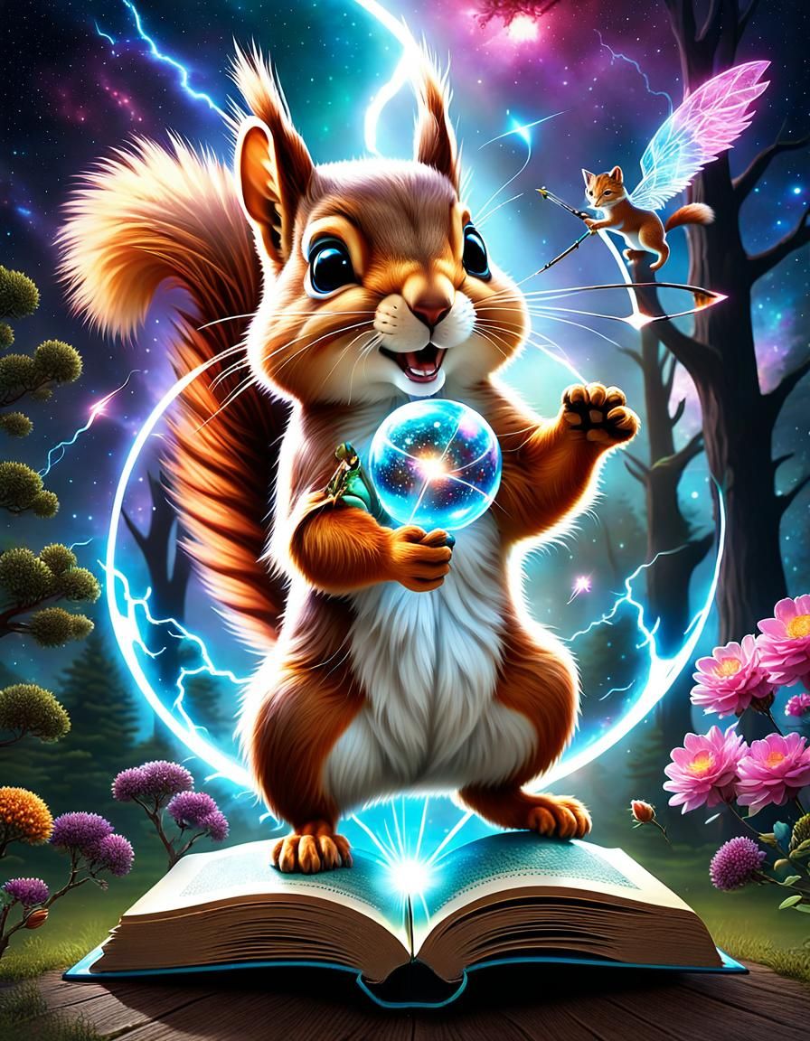 The Magical Squirrel - AI Generated Artwork - NightCafe Creator