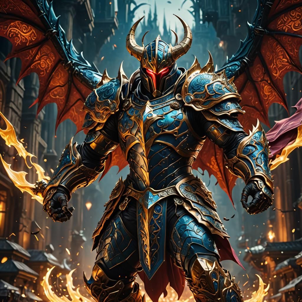 A fearsome and powerful spawn knight - AI Generated Artwork - NightCafe Creator