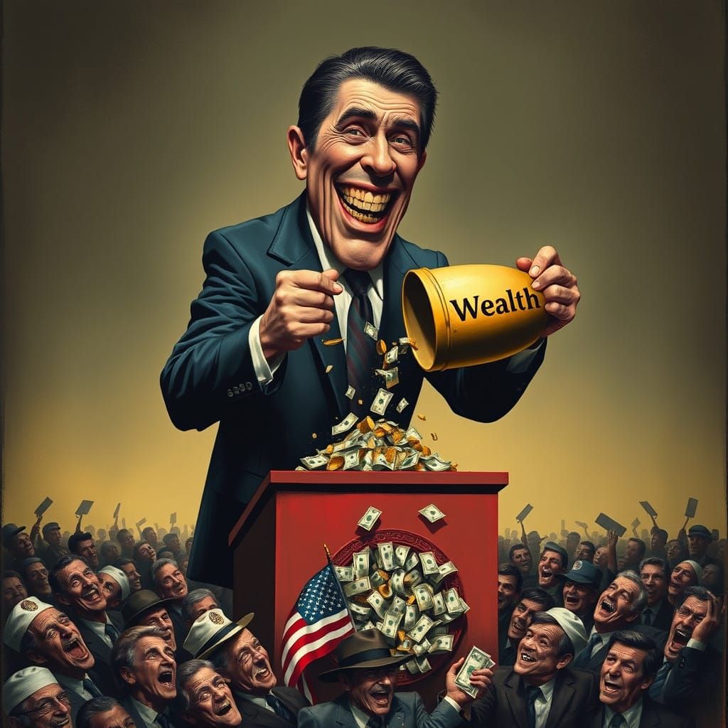 Wealth Being Tricked Down to the Poor in Dark Econ... - AI Art