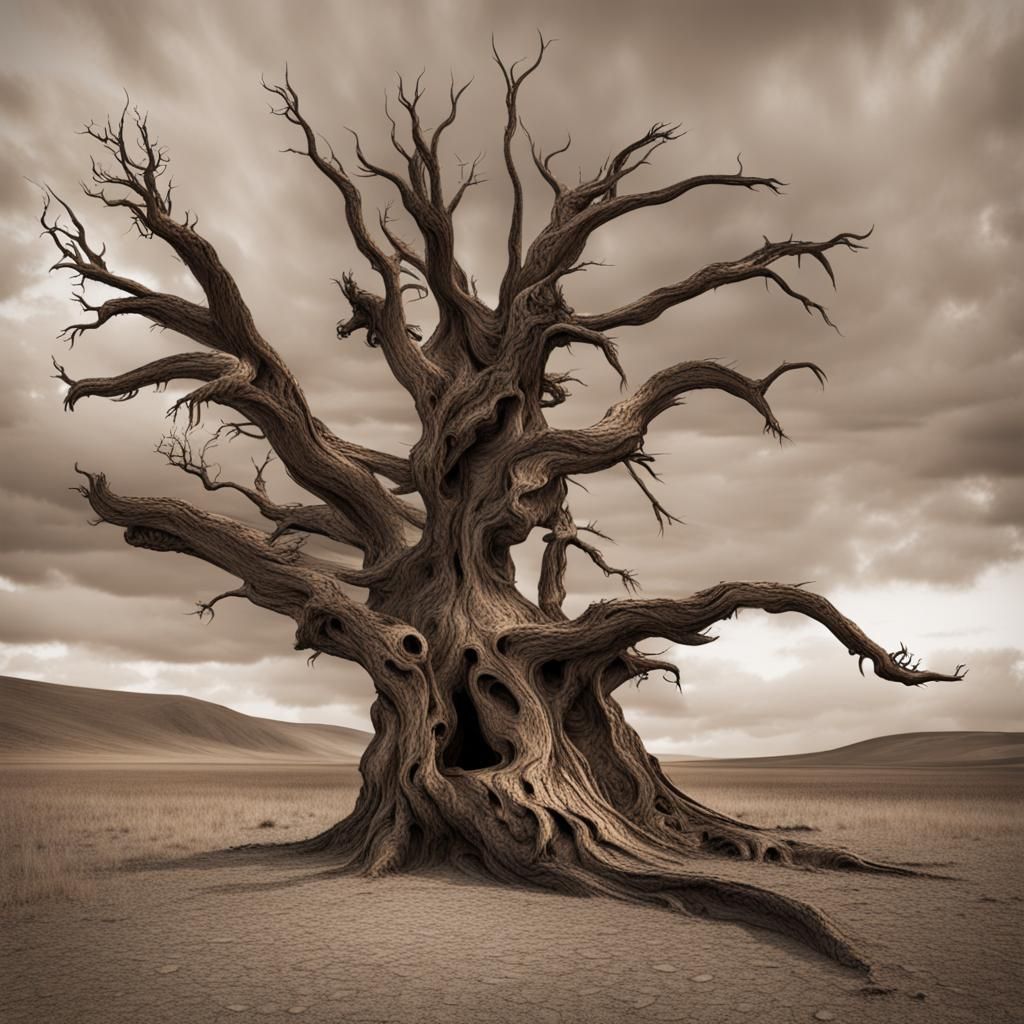 Ancient dead tree - AI Generated Artwork - NightCafe Creator