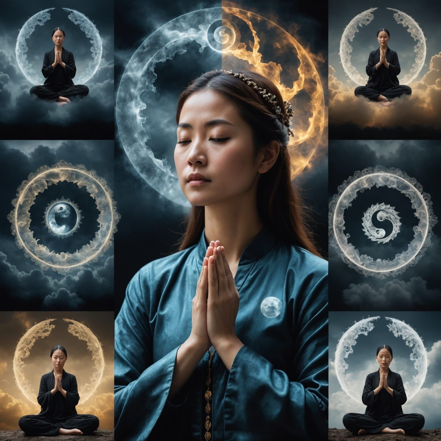 Meditation (Balancing Thoughts) - AI Generated Artwork - NightCafe Creator