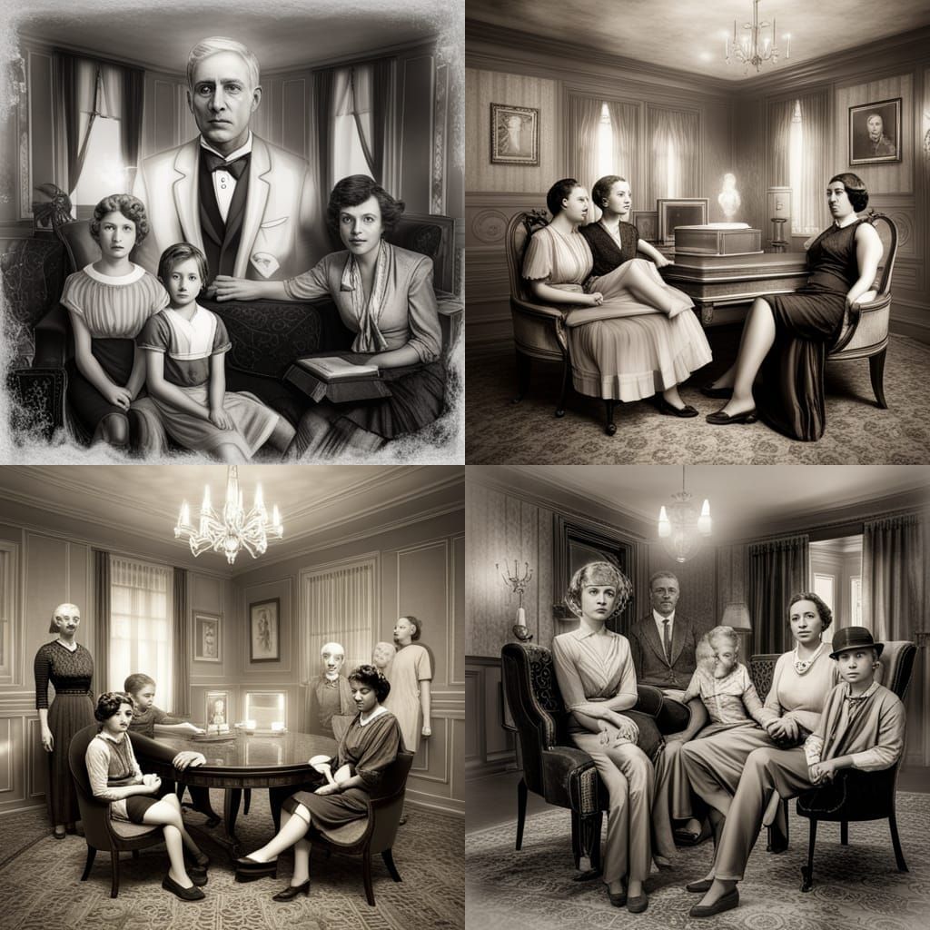 Haunted family - AI Generated Artwork - NightCafe Creator