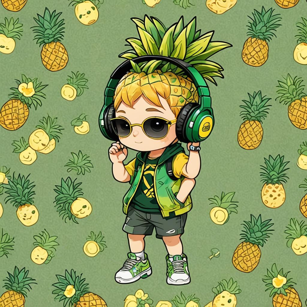 Pineapple Chibi - AI Generated Artwork - NightCafe Creator