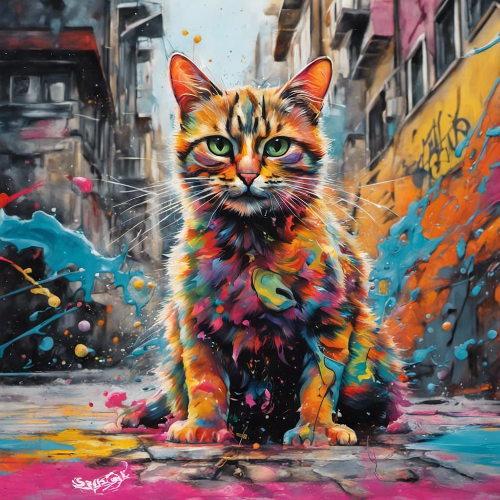 Cat ready to pounce - AI Generated Artwork - NightCafe Creator
