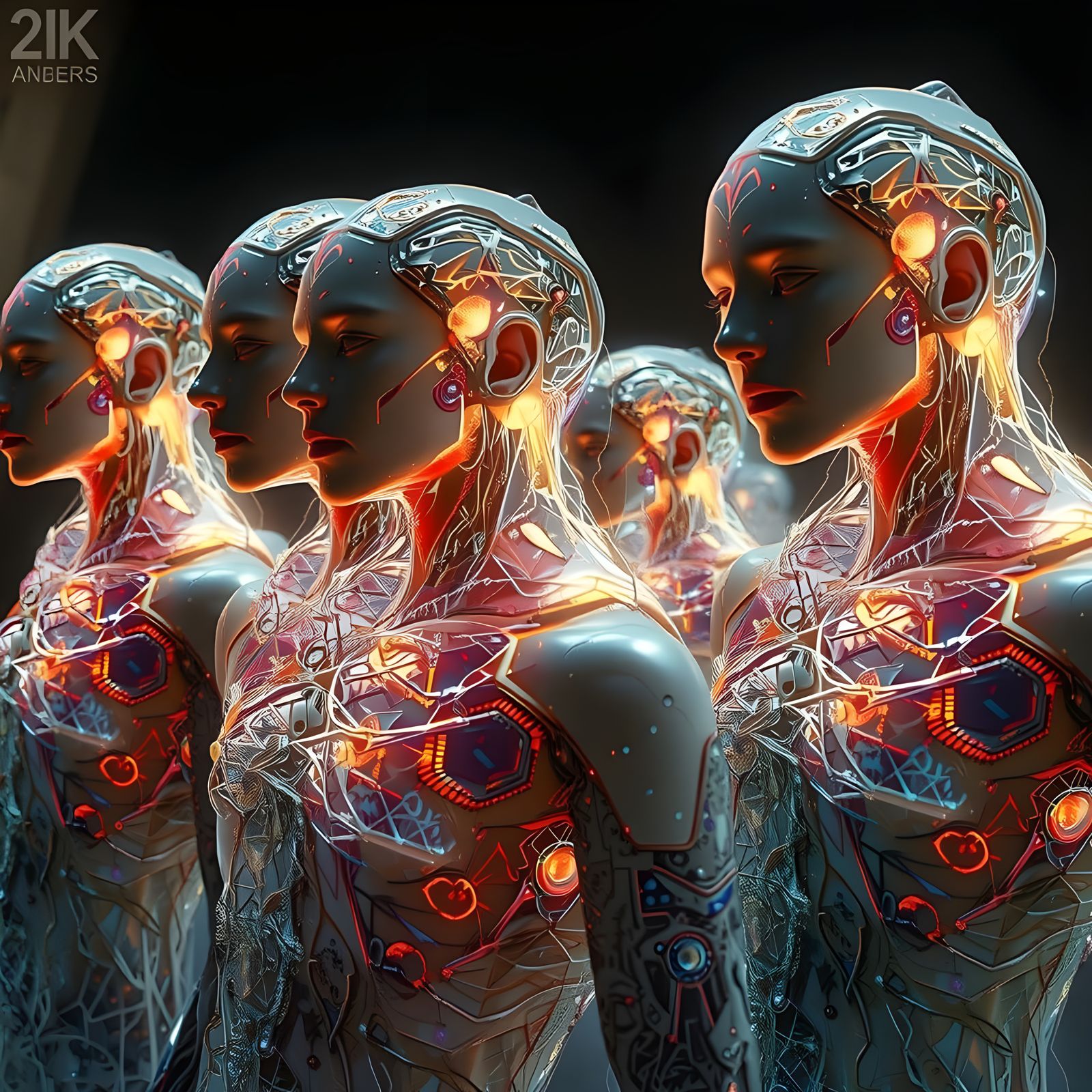 Cybernetic Structures - Humanoid Forms Converge with Cyberne...