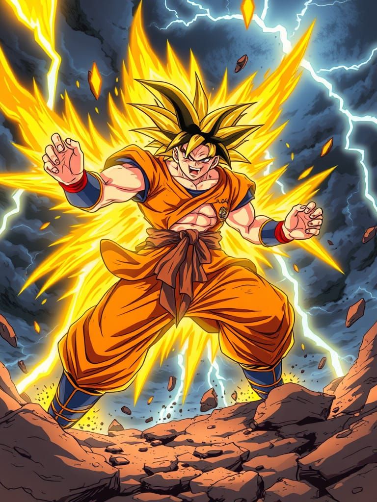 Goku Transforming - Goku Transforms into the Great Ape