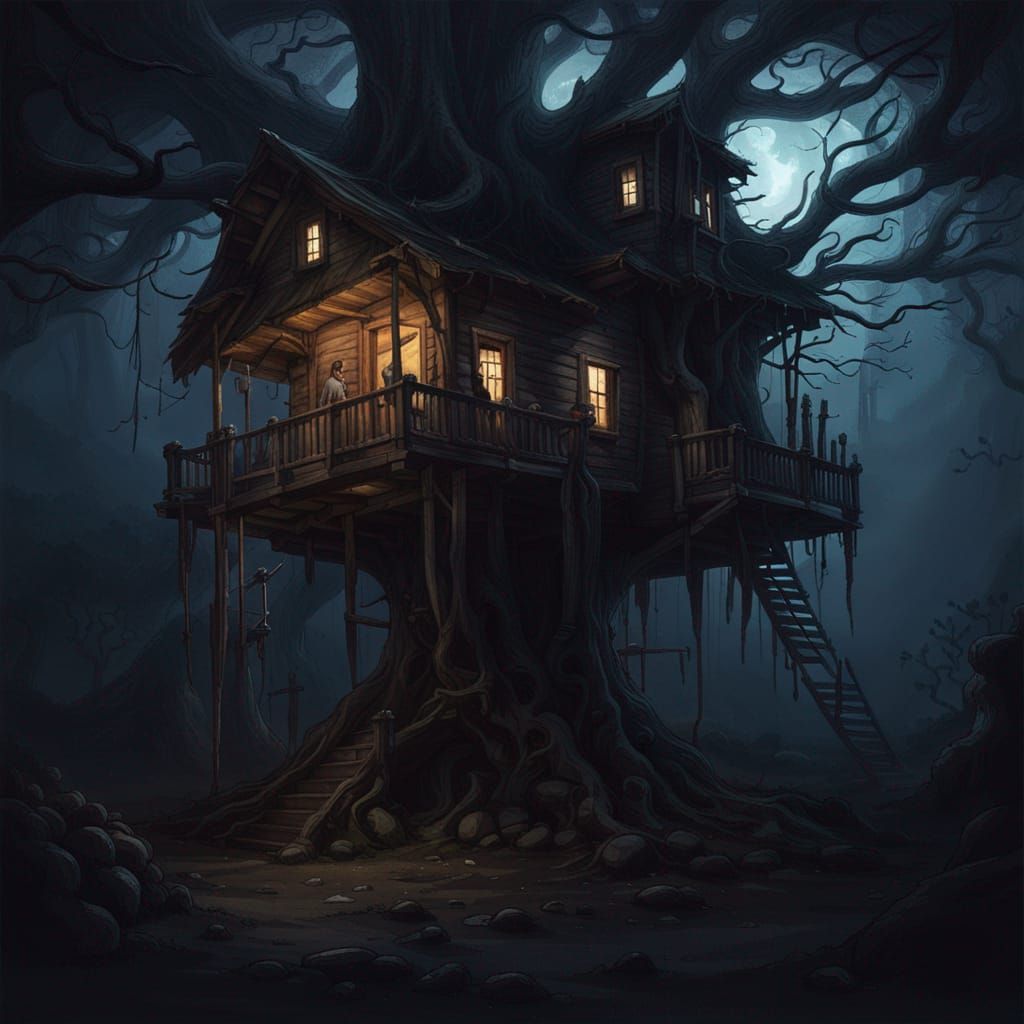Treehouse - AI Generated Artwork - NightCafe Creator