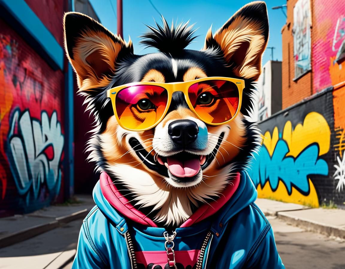 Cool Alley Dog - AI Generated Artwork - NightCafe Creator
