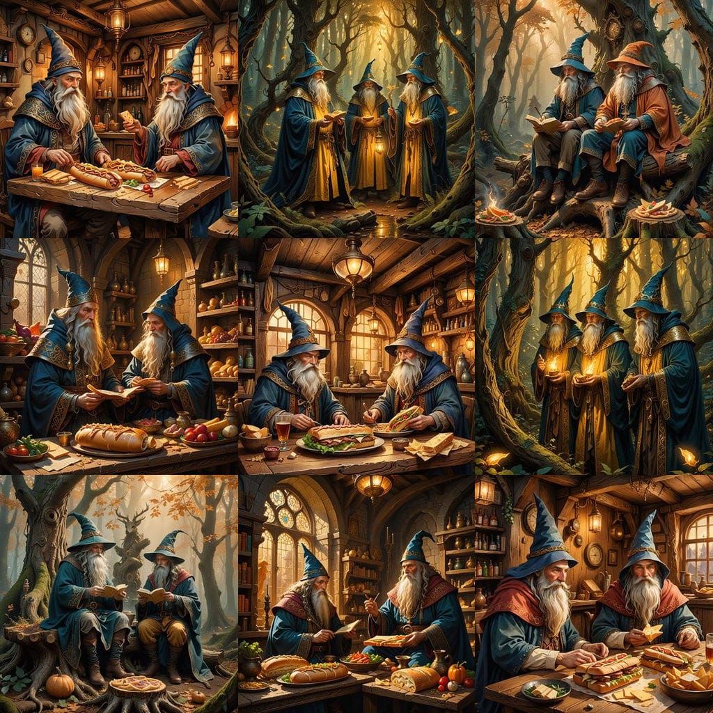 Magical hunger - Wizards Enjoy a Delicious Hoagie