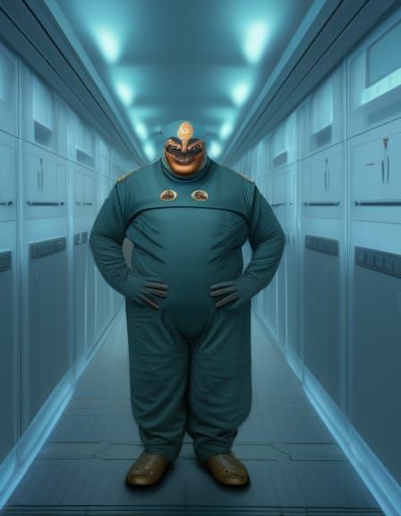 centered, wide view, full potrait, 8k, anthrpomorphic toad alien in a ...