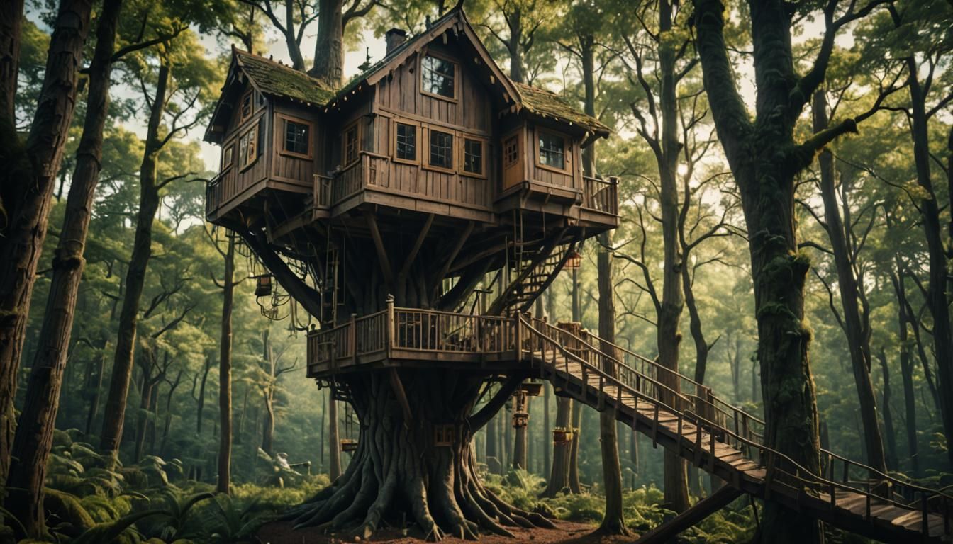 treehouse - AI Generated Artwork - NightCafe Creator