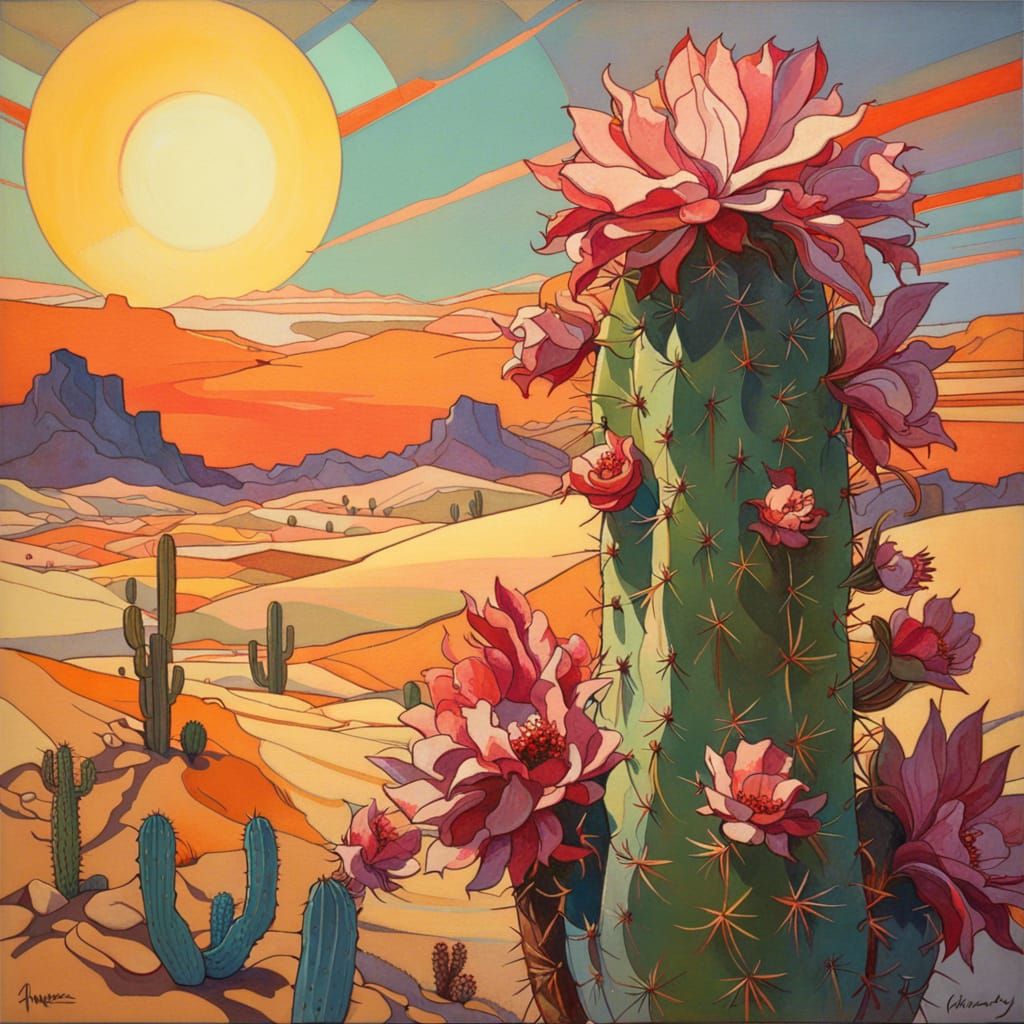 Cactus 3. - AI Generated Artwork - NightCafe Creator