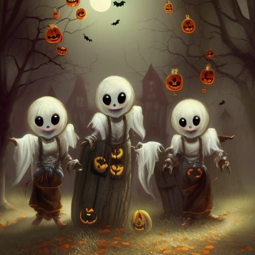 The 3 Friendly Ghosts - AI Generated Artwork - NightCafe Creator