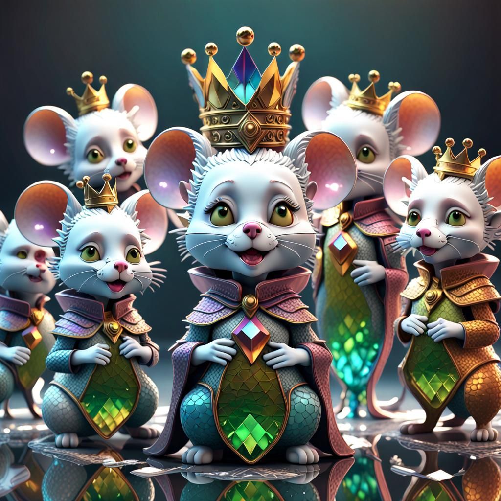 Mice Queen and her follwers ... - AI Generated Artwork - NightCafe Creator