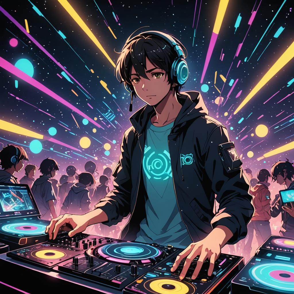 go dj glow DJ - AI Generated Artwork - NightCafe Creator